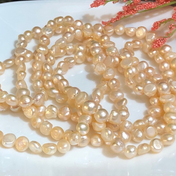 Boutique | Jewelry | Genuine Peach Colored Fresh Water Pearls | Poshmark
